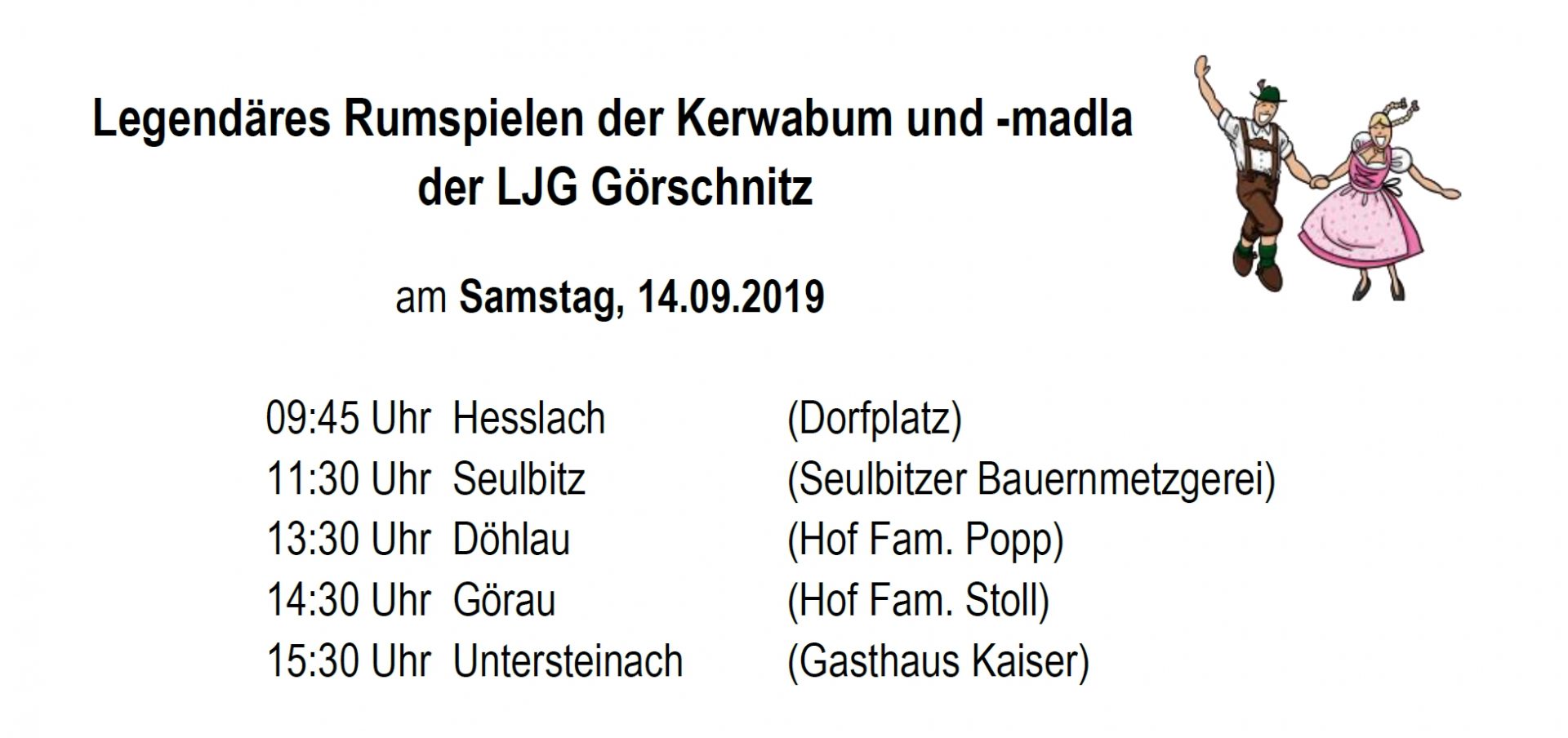 Görschnitzer Kerwa 2019 - LJG Görschnitz e.V.