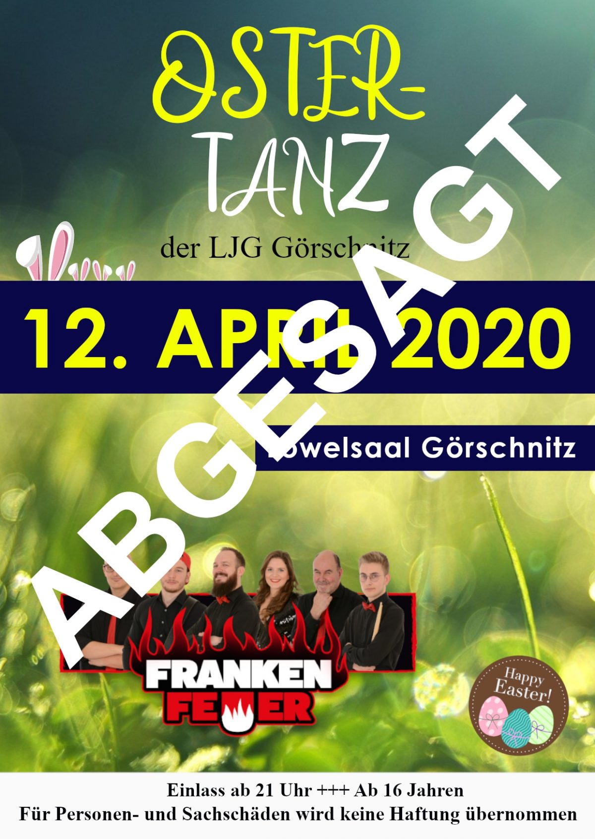 ABGESAGT - Ostertanz 2020 - LJG Görschnitz e.V.